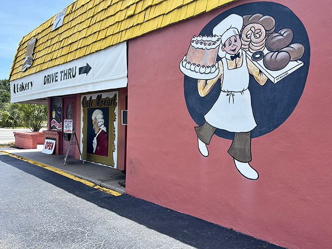 The sunshine-yellow roof of Cafe Mozart isn't just eye-catching&mdash;it's a beacon of hope for carb enthusiasts everywhere. German baking tradition meets Florida sunshine.
