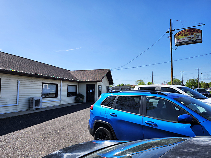 The unassuming exterior of Sunshine Cafe proves once again that culinary treasures often hide in plain sight along Pennsylvania's backroads.