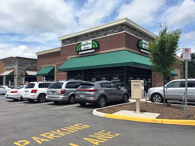 The brick facade and green awning of Metro Diner isn't trying to impress anyone&mdash;until you taste what's cooking inside. Classic Americana at its finest.
