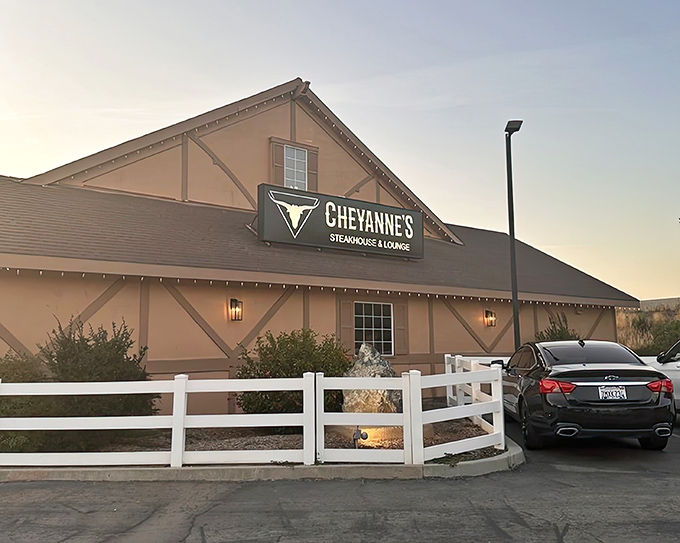 Bathed in golden California sunlight, Cheyanne's exterior promises what every great steakhouse should: a memorable meal worth the journey.
