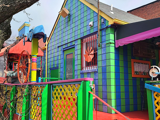 The PaperMoon Diner looks like what would happen if Willy Wonka and Dr. Seuss opened a restaurant together. Baltimore's most colorful eatery demands attention from blocks away.