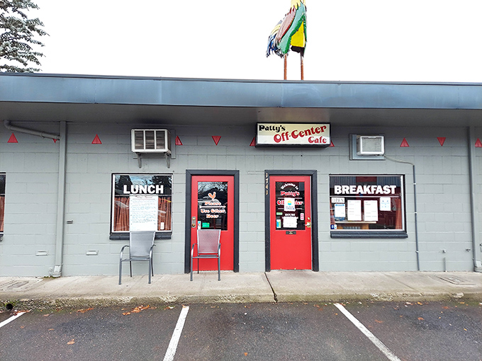 The unassuming exterior with bright red doors is like finding a secret treasure map&mdash;X marks the spot for breakfast bliss in Salem.