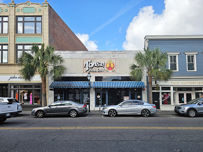The unassuming storefront on King Street hides culinary treasures within, like finding a secret passage in Charleston's historic district.