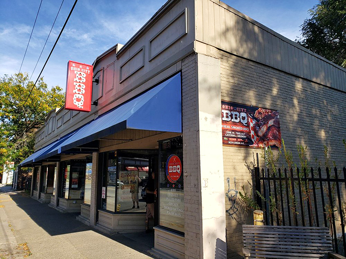 The unassuming exterior of Real Smoq'ed BBQ proves once again that the best barbecue joints don't waste energy on fancy facades when there's meat to be smoked.