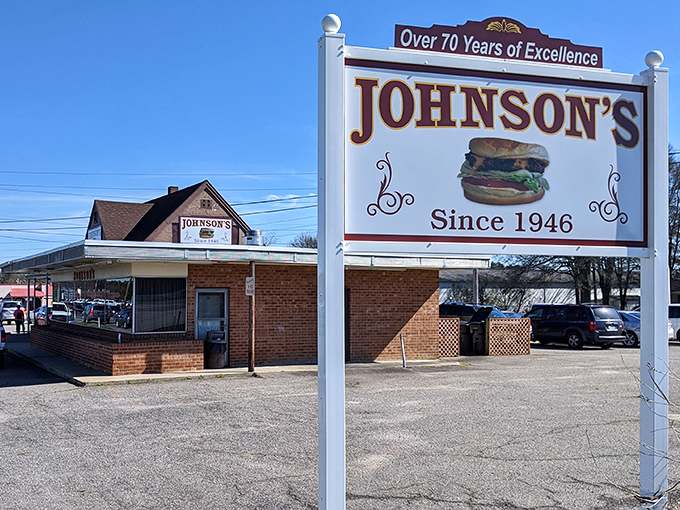 Classic brick meets timeless promise - this unassuming exterior has been serving burger perfection for generations.