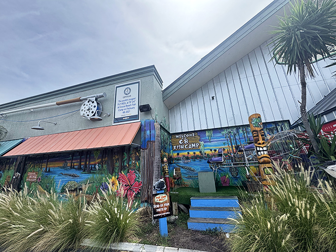 The exterior promises exactly what it delivers &ndash; no-nonsense seafood in a building that looks like a beach party decided to stay forever.