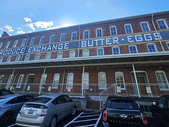 History never tasted so good! The vintage "CITY PRODUCE EXCHANGE" signage hints at this building's past life before becoming Harrisonburg's premier steakhouse.