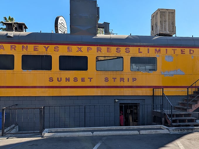 All aboard the flavor express! Carney's bright yellow train car on Sunset Strip stands as a delicious landmark that's been stopping traffic and satisfying cravings for decades.