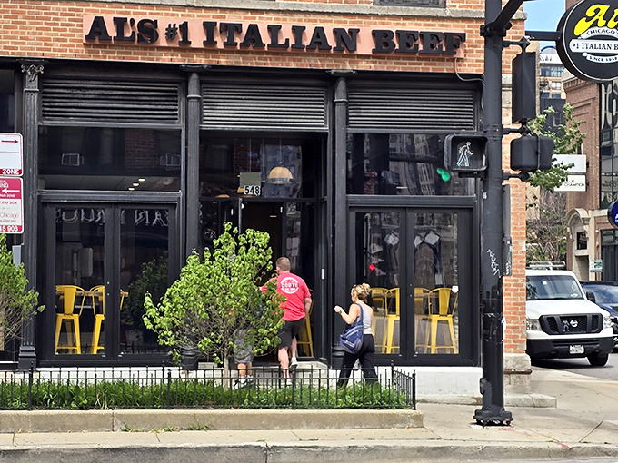 The unassuming storefront on Wells Street hides Chicago's beef royalty behind those sleek black frames and bright yellow chairs &ndash; like finding the Hope Diamond in your sock drawer.