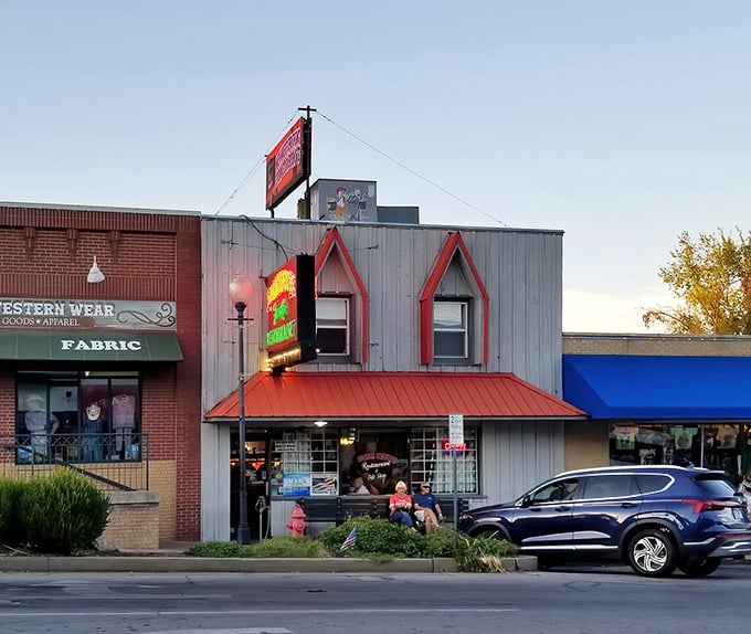 The unassuming exterior of Farmhouse Restaurant in downtown Branson hides culinary treasures that locals have cherished for decades.