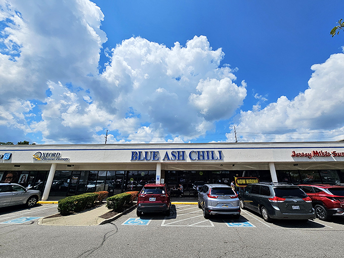 Blue Ash Chili stands proudly under Ohio's big sky, like a beacon calling to all who understand the sacred language of Cincinnati-style chili.