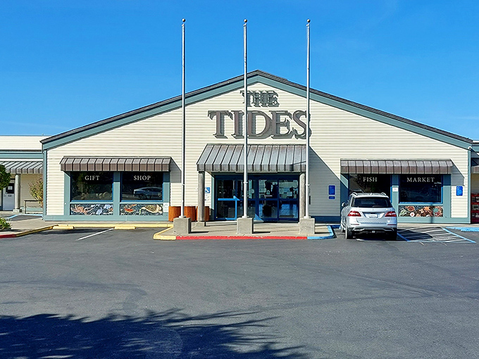 The unassuming exterior of The Tides belies the seafood treasures within&mdash;like finding a pearl in the most humble-looking oyster.