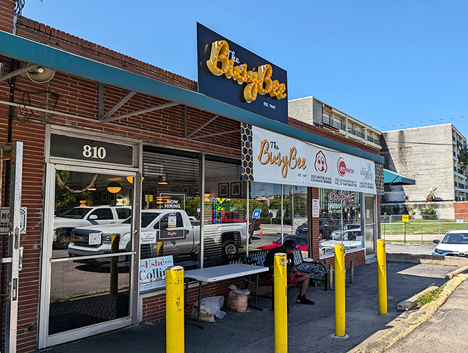 The unassuming brick exterior of Busy Bee Caf&eacute; hides Atlanta's soul food treasure &ndash; proof that the best things in life don't need flashy advertising.