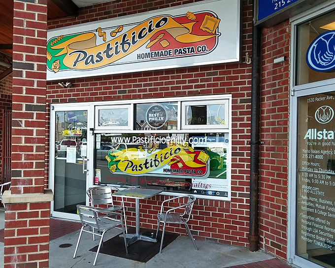 The unassuming brick exterior of Pastificio hides culinary treasures within. Like finding a Picasso at a yard sale, this modest storefront delivers extraordinary Italian delights.