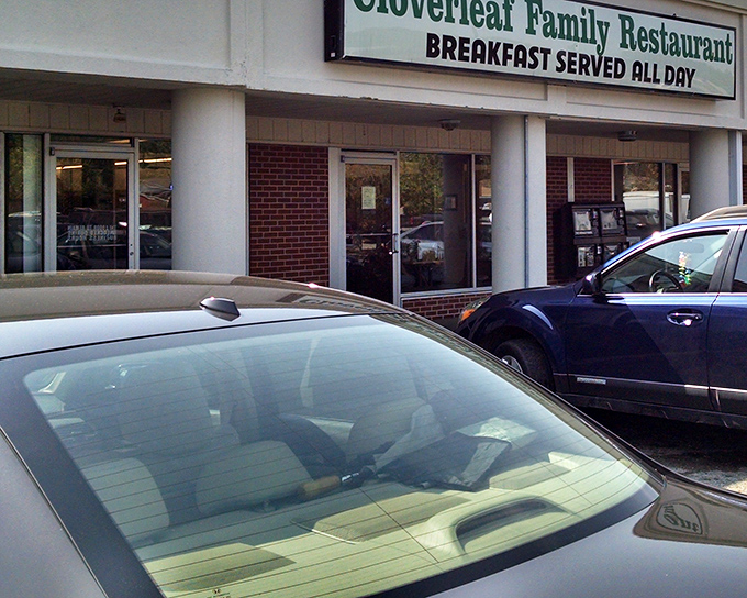 The unassuming storefront of Cloverleaf Family Restaurant promises what every great diner should: "BREAKFAST SERVED ALL DAY" &ndash; the five most beautiful words in the English language.