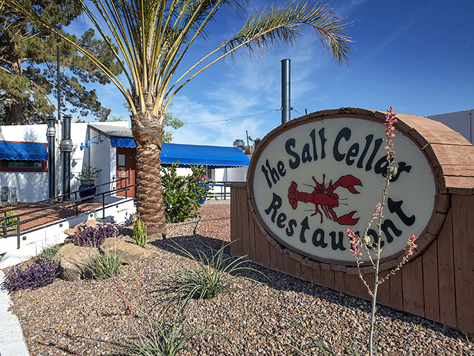 That humble red lobster sign promises treasures that would make Captain Ahab abandon his whale hunt entirely.
