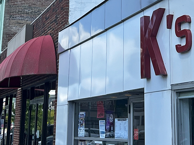 The iconic white facade with bold red "K's" lettering isn't trying to impress anyone&mdash;it doesn't need to. This unassuming storefront has been stopping traffic in Troy for decades.