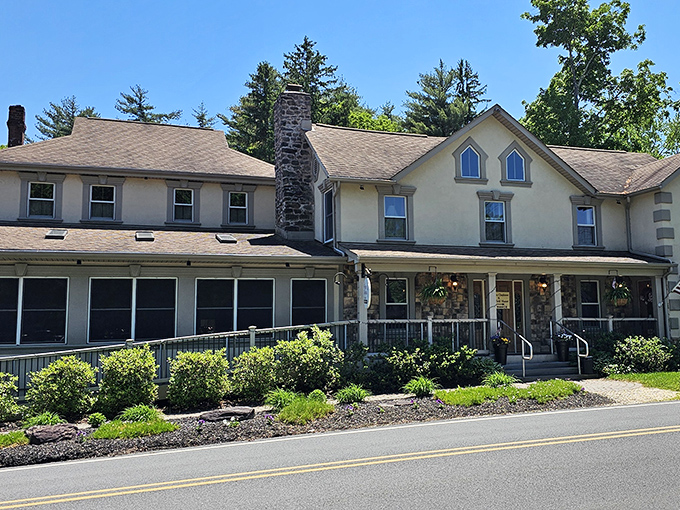 Tucked away like a culinary secret, this charming Pocono Mountains gem promises extraordinary dining behind modest stone walls.