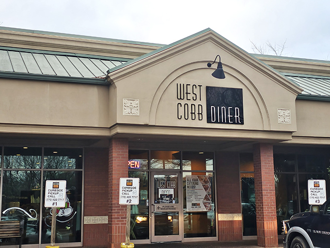 The unassuming exterior of West Cobb Diner proves once again that culinary treasures often hide in plain sight, waiting for curious food adventurers.