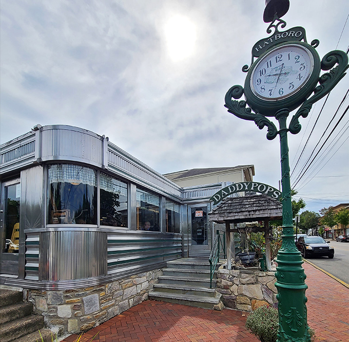 That gleaming silver exterior promises exactly what it delivers &ndash; classic diner magic in Hatboro.