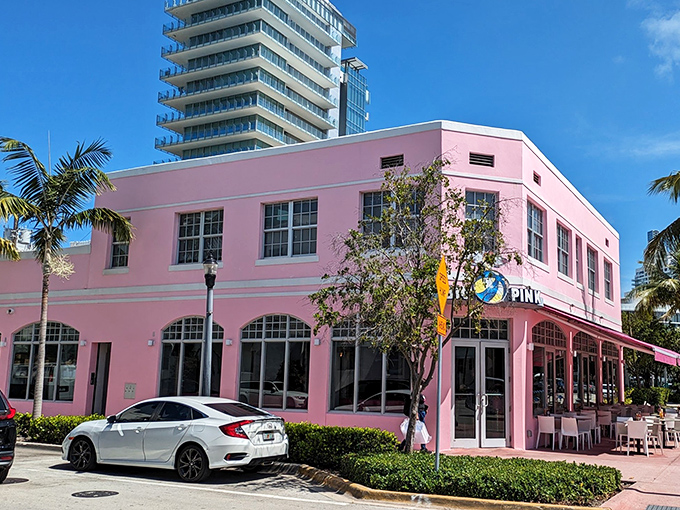 Miami Beach's most eye-catching landmark isn't a celebrity&mdash;it's a building that looks like it was dipped in Pepto-Bismol. Gloriously unapologetic!