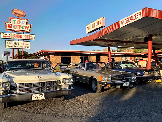 Classic cars meet classic burgers under that iconic neon sign. Time travel isn't just possible in Austin&mdash;it's served with fries and a shake.