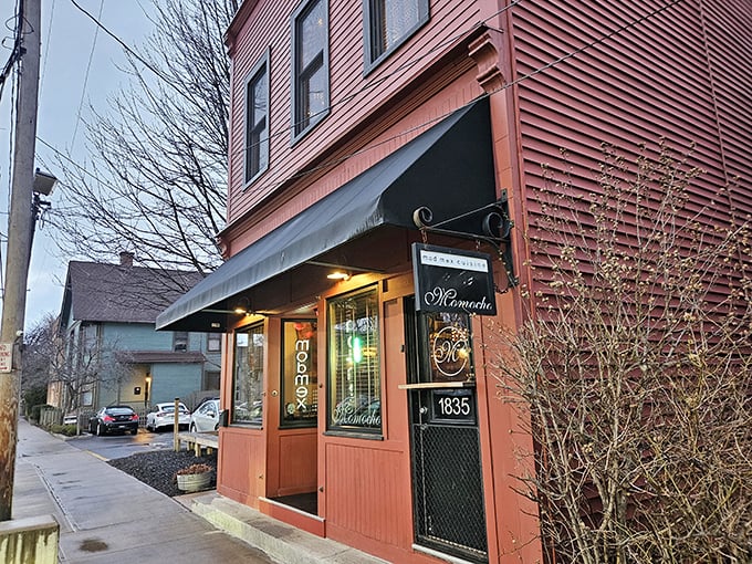 Momocho's burgundy exterior plays it cool, like that mysterious person at the party who doesn't need to shout to be interesting.