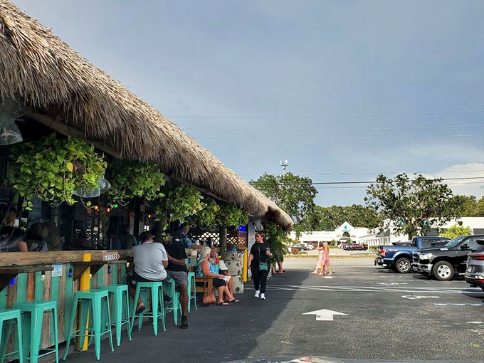 The thatched tiki bar at Walt's beckons like a tropical mirage in a parking lot&mdash;Florida's version of finding an oasis in the desert.