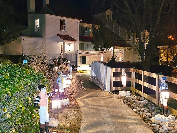 The historic white clapboard exterior with its distinctive red roof welcomes you like an old friend who happens to have the best steaks in town.
