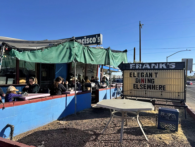 Frank's exterior proves that culinary treasures often hide behind the most unassuming facades in Tucson.