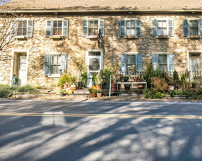 The historic stone facade of Bolete stands like a culinary time capsule, its blue shutters winking at passersby as if to say, "Yes, the rumors are true."