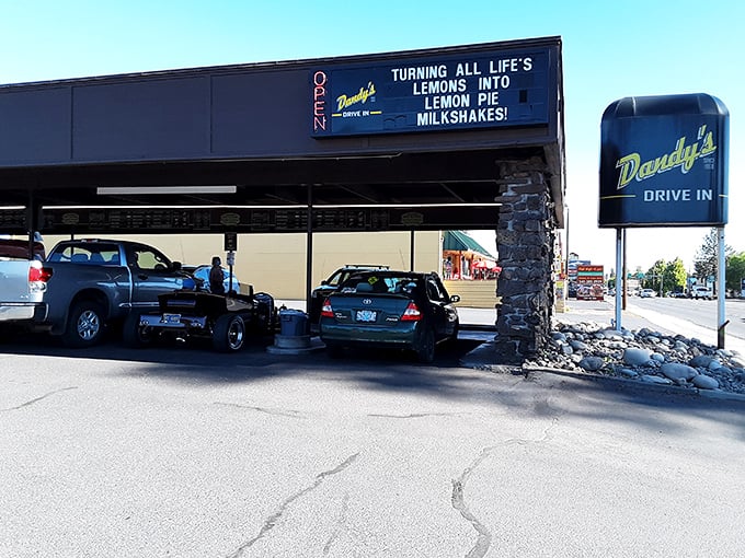 Dandy's Drive-In sits unassumingly on Northeast Third Street, where architectural modesty meets culinary magnificence in perfect harmony.