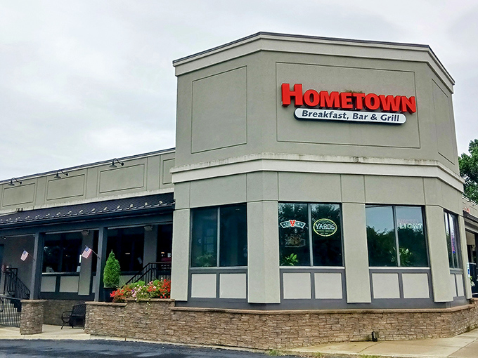 The unassuming exterior of Home Town Breakfast Bar & Grill hides culinary treasures within. Like finding a diamond in a strip mall, this Breinigsville gem beckons hungry travelers.