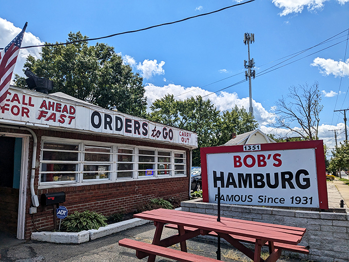 Like stepping into a Norman Rockwell painting where the American dream comes with fries and a side of nostalgia.