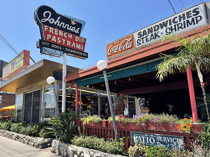 That neon sign isn't just illuminating Sepulveda Boulevard&mdash;it's a beacon of hope for pastrami lovers everywhere. Classic Americana at its finest.