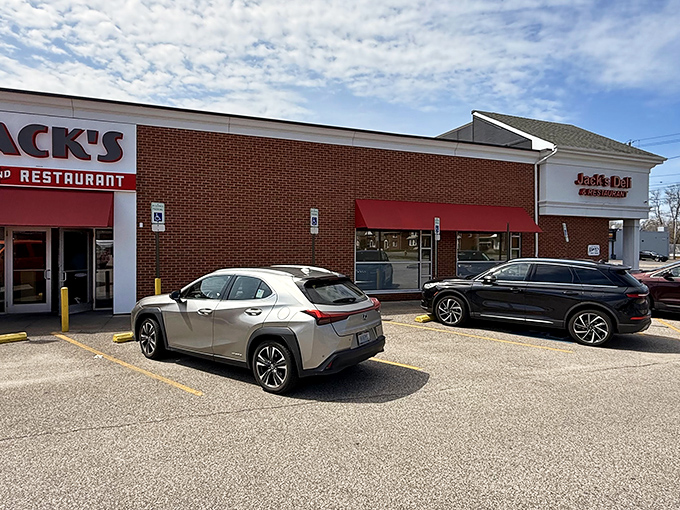 The unassuming brick exterior of Jack's Deli hides culinary treasures within. Those red awnings are like beacons to sandwich lovers throughout Northeast Ohio.