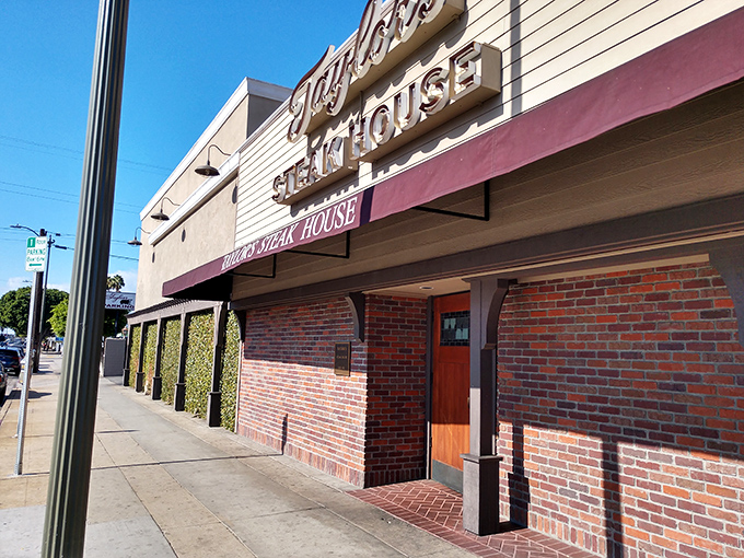 A classic brick fa&ccedil;ade that whispers, "We were here before kale was cool, and we'll be here long after."