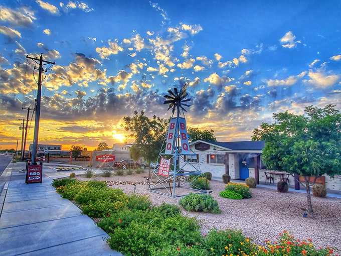 The corrugated metal exterior isn't just Texas-inspired architecture&mdash;it's a smoke signal to BBQ pilgrims that authentic Central Texas-style goodness awaits inside.