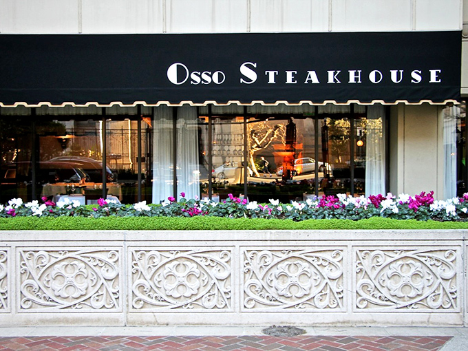 Nestled at the base of Nob Hill, Osso's exterior blends seamlessly into San Francisco's architectural landscape while promising culinary adventures within.