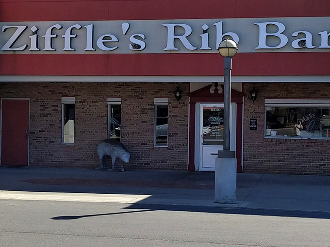 The unassuming brick exterior of Ziffle's Rib Bar proves once again that the best BBQ joints don't waste energy on fancy facades&mdash;they're too busy smoking meat to perfection.