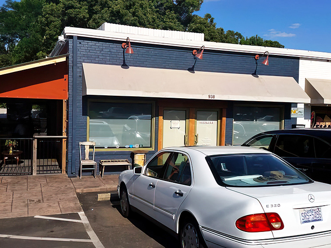 The unassuming blue facade with colorful string lights is like that quiet friend who turns out to be the life of the party. Stanbury's exterior promises culinary adventures within.