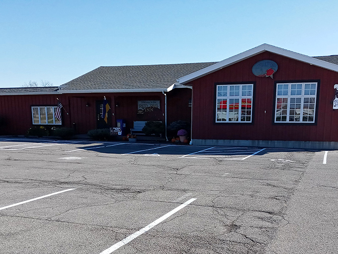 The iconic red exterior welcomes you like an old friend who happens to make the best barbecue in three counties. No fancy frills needed.