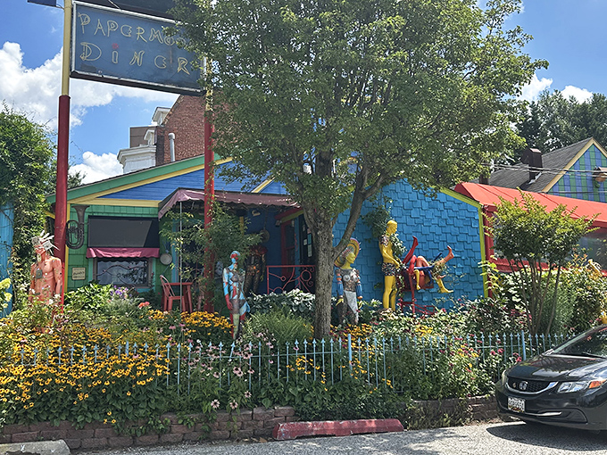 The PaperMoon Diner looks like what would happen if Willy Wonka and Dr. Seuss opened a restaurant together. Baltimore's most colorful eatery demands attention from blocks away.