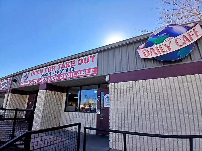 The unassuming exterior of Vic's Daily Cafe might not scream "culinary destination," but that sign promises daily delights that locals line up for.