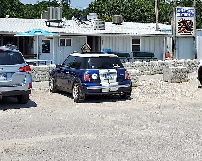 The unassuming exterior of Riverdock Restaurant hides culinary treasures worth driving miles for—just ask the Mini Cooper owner who traveled here.