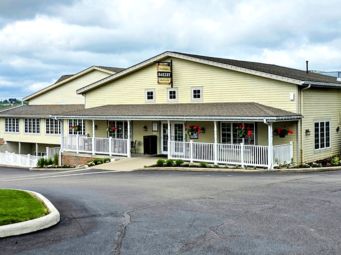 From this angle, you can see the Dutch Valley Bakery sign too&mdash;a not-so-subtle hint that you should save room for dessert. Trust me on this one.