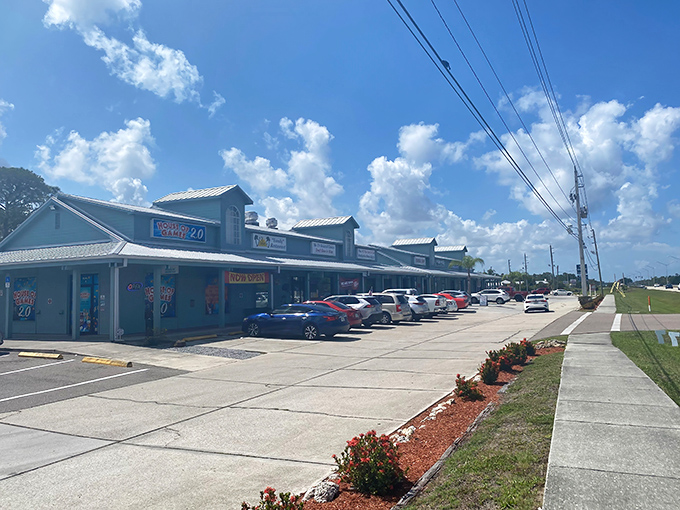 The unassuming blue exterior of Peter's Restaurant stands like a culinary lighthouse amid Port Charlotte's Tamiami Trail, promising comfort food treasures within.