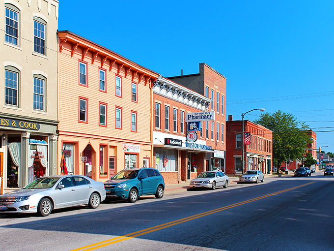Historic charm meets small-town practicality along Mount Gilead's main street, where retirement dollars stretch as far as the blue Ohio skies above.
