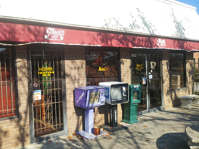 Mack's modest brick exterior with its vintage newspaper boxes tells you everything you need to know: this place values substance over style.