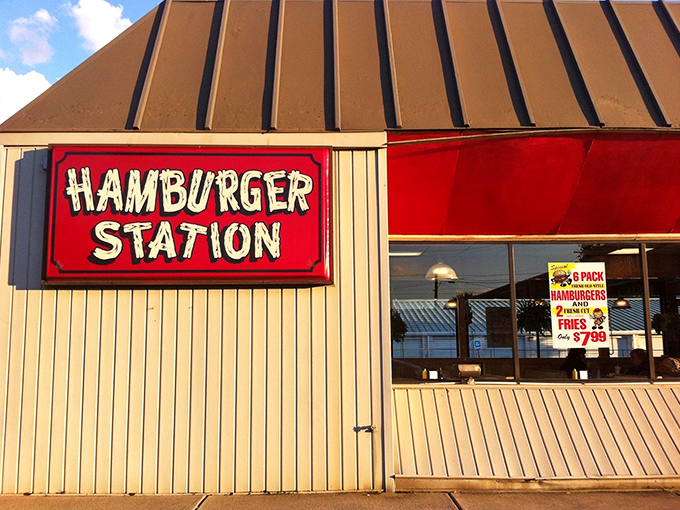 The iconic red sign beckons hungry travelers like a lighthouse for the stomach-starved. Simplicity never looked so appetizing.